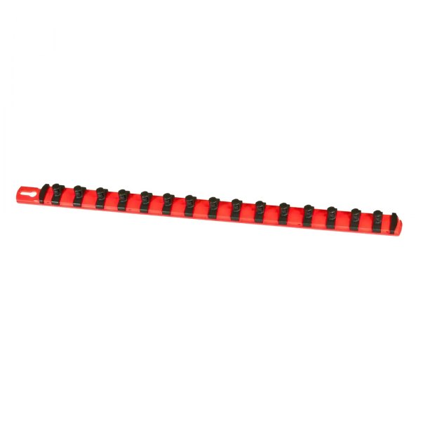 Ernst® 8401 3 8 Drive 18 Slot Red Magnetic Socket Rail