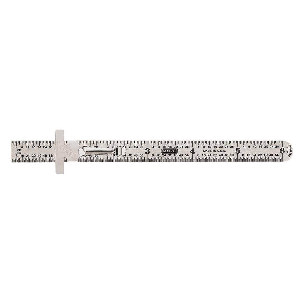 General Tools® 300/1 - 6" SAE Industrial Precision Flexible Steel Ruler ...