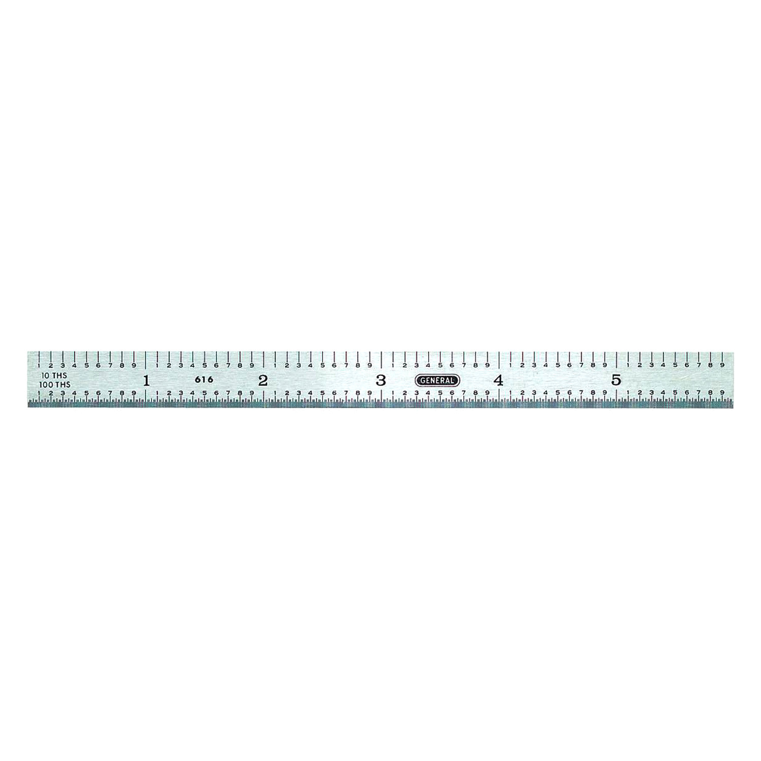 General Tools® 676 - 6" SAE Industrial Precision Rigid Steel Ruler ...