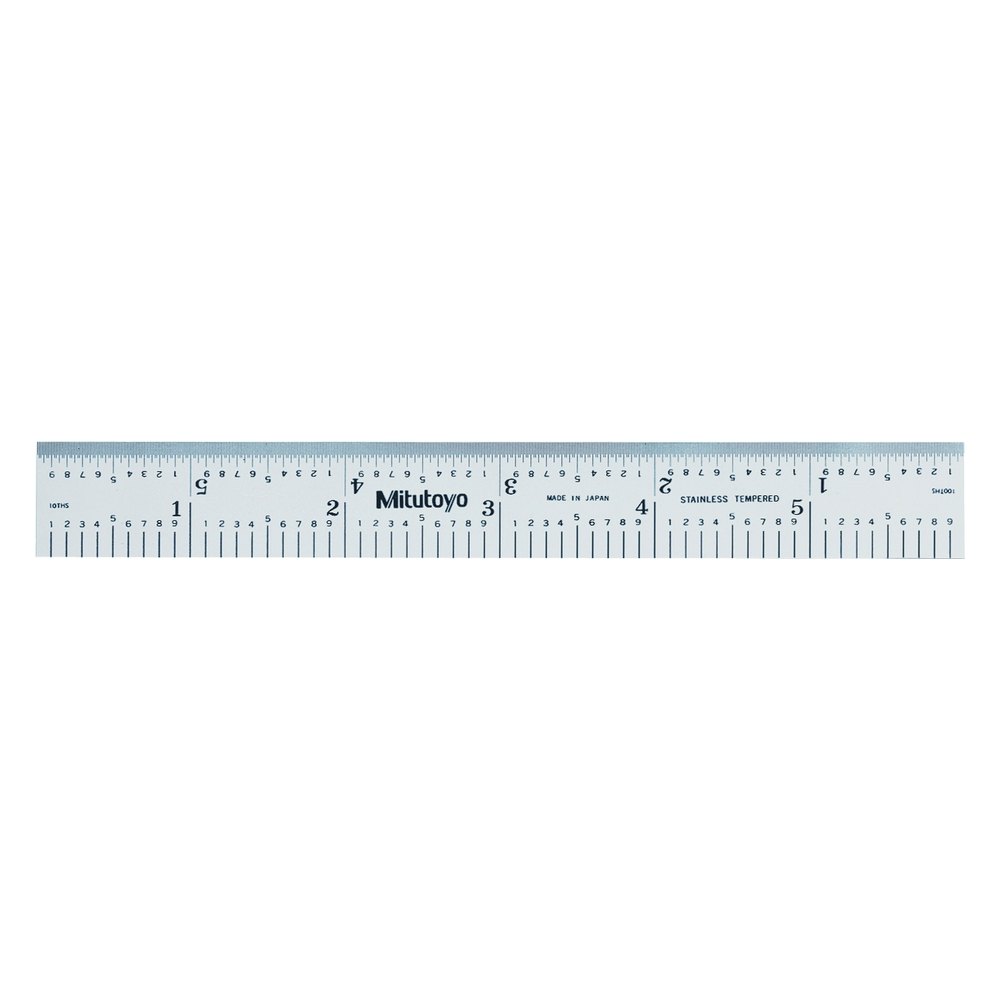 Mitutoyo® - Series 182™ SAE/Metric Stainless Steel Wide Rigid Ruler ...