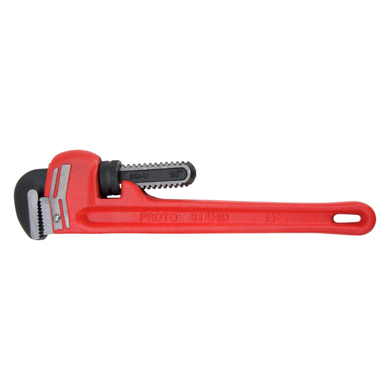 PROTO® 824HD - 4" x 24" Serrated Jaws Cast Iron Straight Pipe Wrench ...