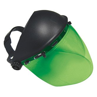 Faceshields & Headgear - Full Face, Grinding, Dark Green, Polycarbonate ...