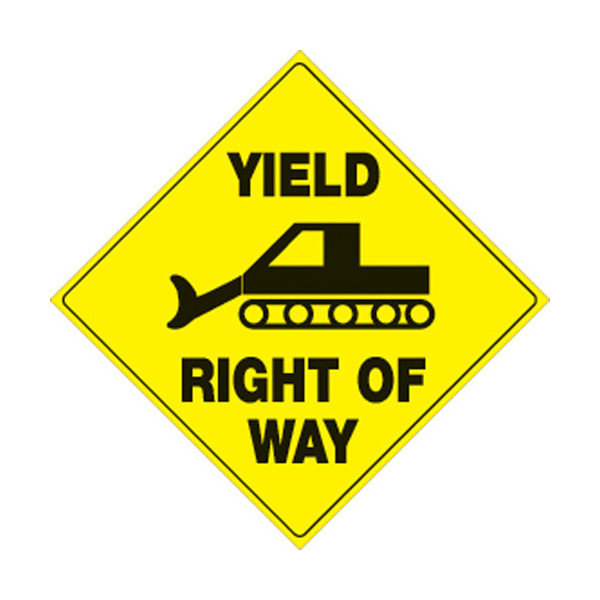 Voss Signs® 500 YRW YR - 12" Yellow Plastic Reflective Sign - TOOLSiD.com